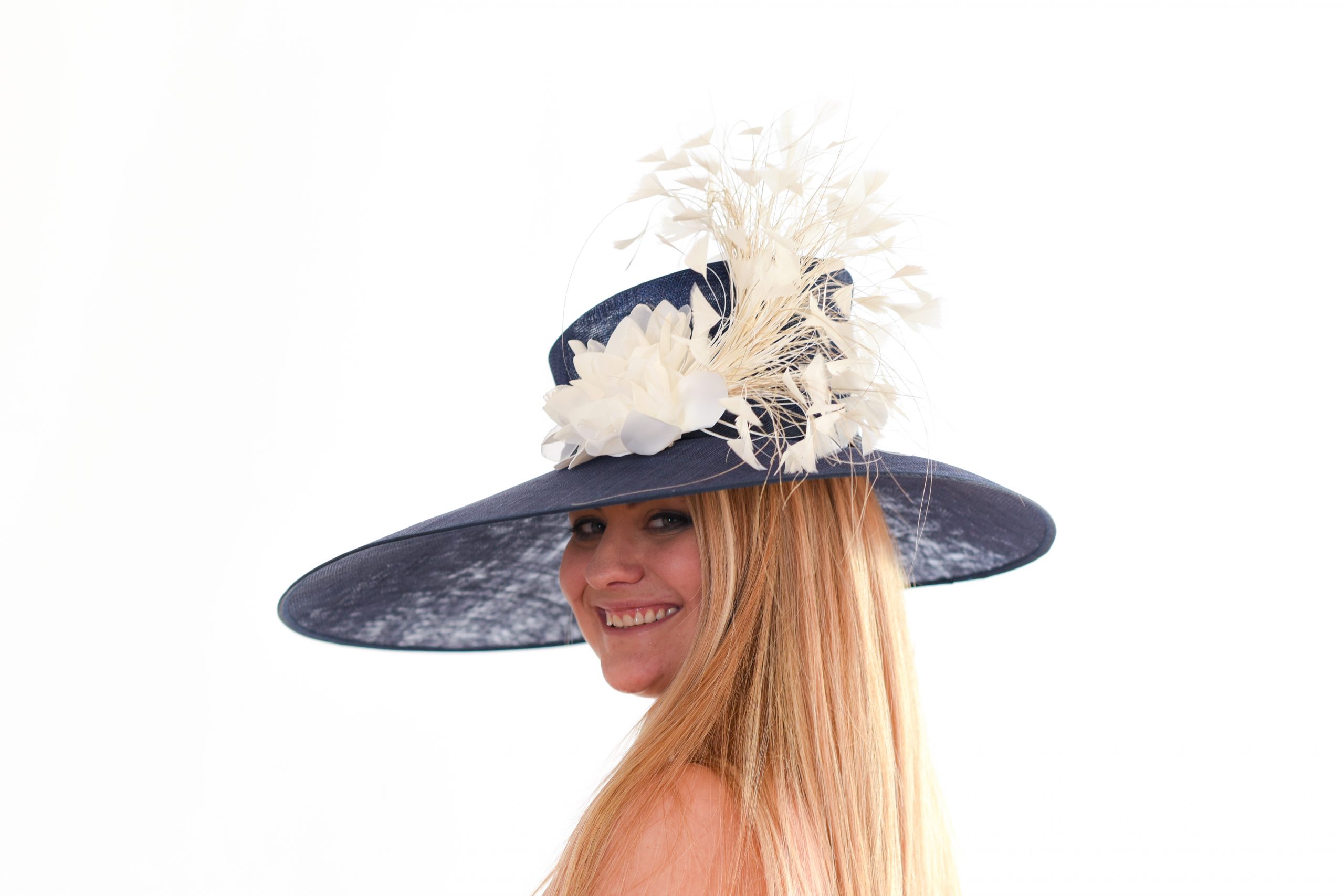 Blue Magnolia Hat - Leanne Cairns Millinery